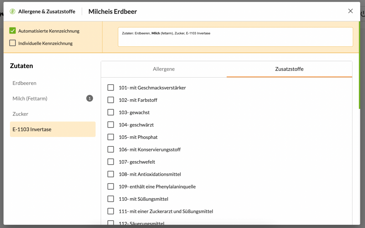 Zusatzstoffe Archive > Rezeptrechner