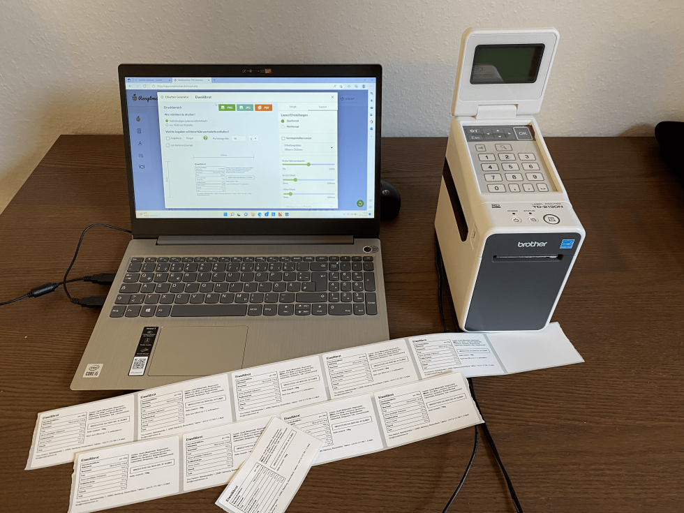 Etiketten drucken - Vorlage
