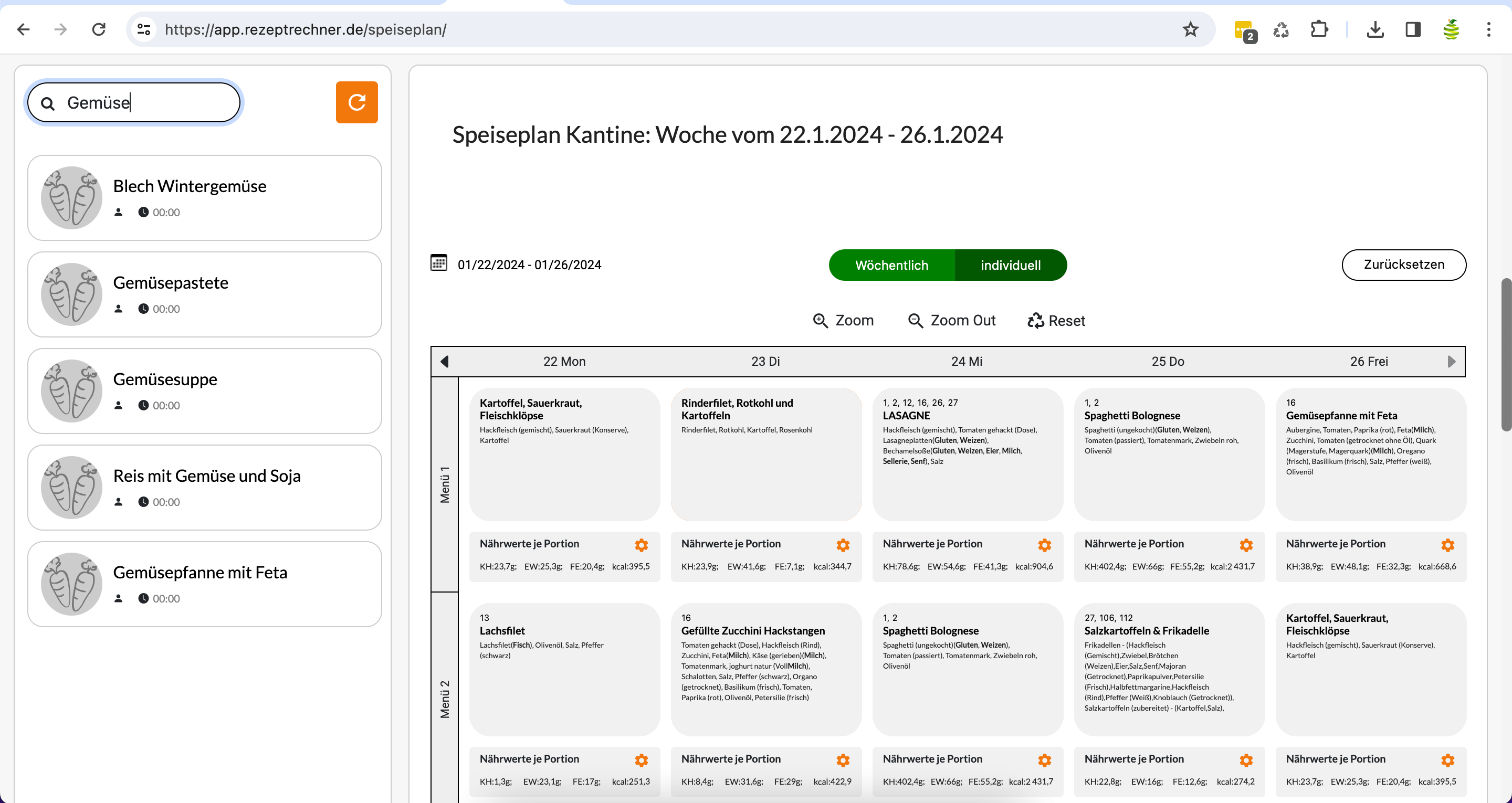 Speiseplan für Kantine als PDF erstellen - So geht's: