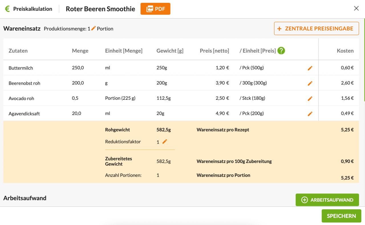 Postliter Berechnen